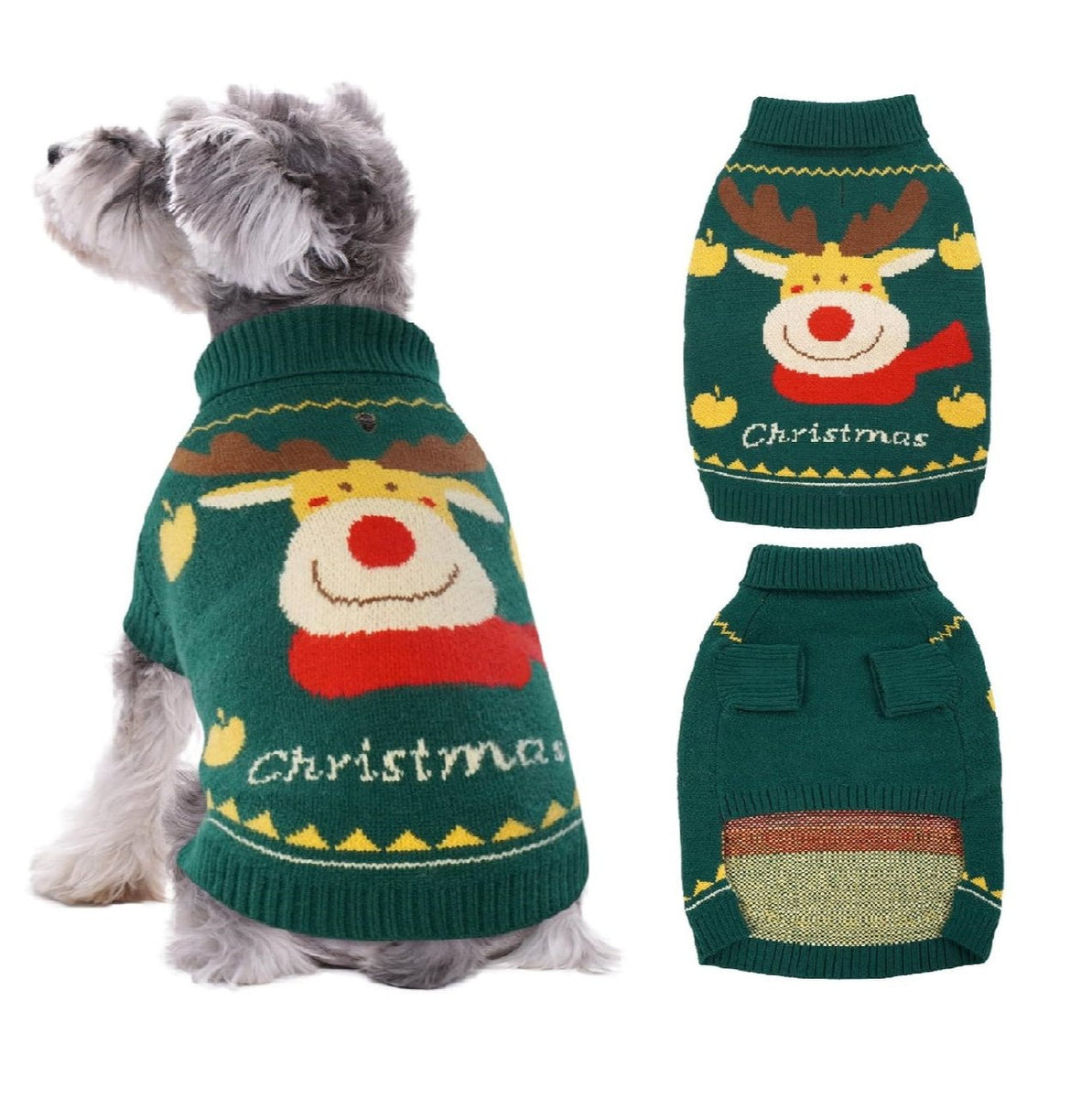 Suéter de Navidad color verde para perro – Tienda Isabella